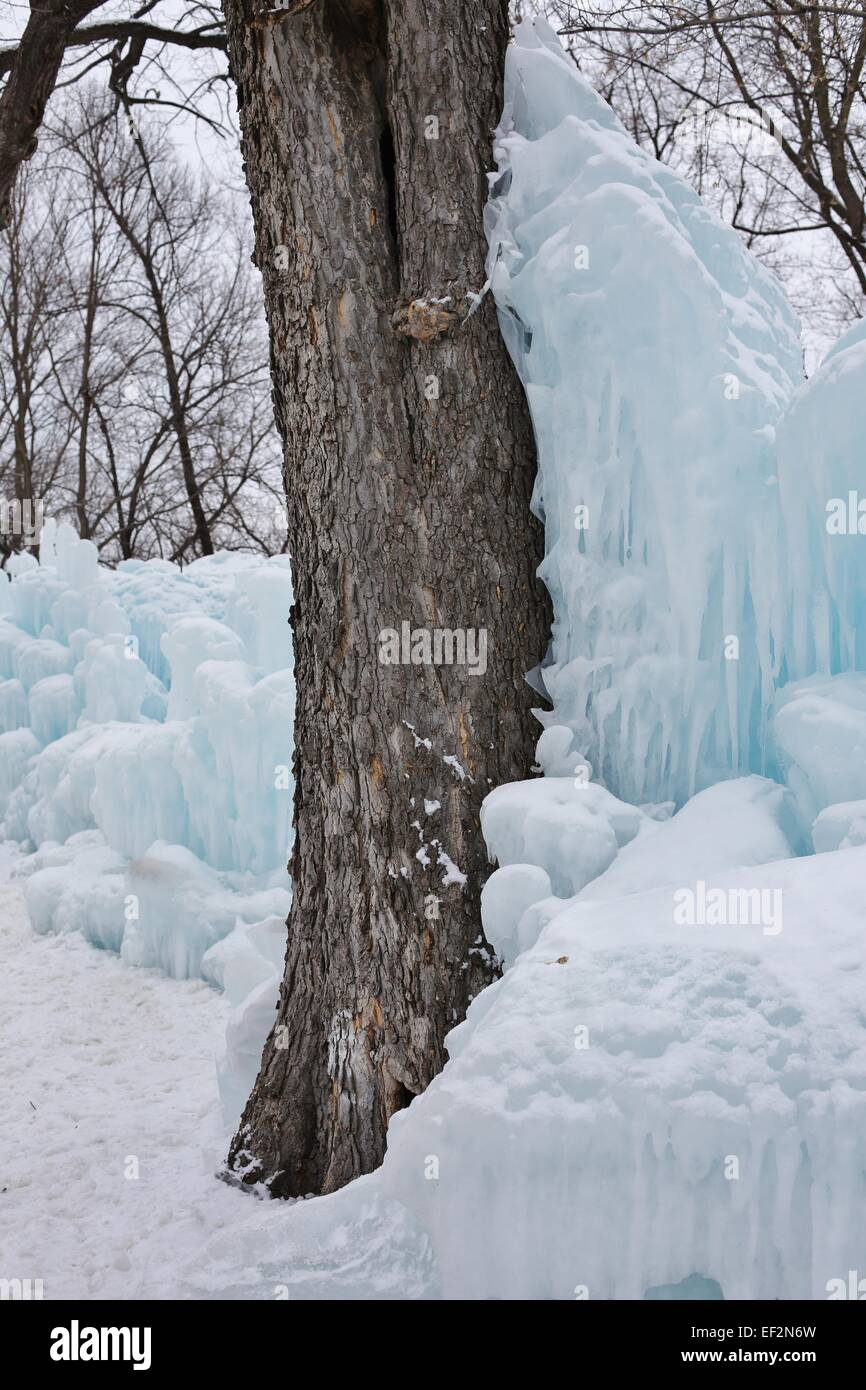 A detail of an ice castle in Eden Prairie, Minnesota Stock Photo - Alamy