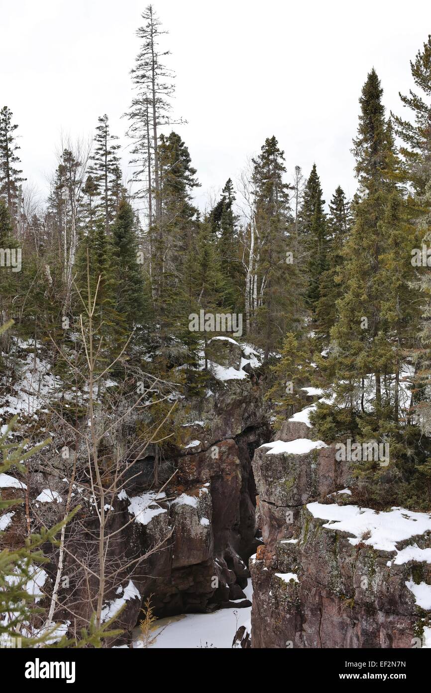 Temperance River gorge in Temperance River State Park in Minnesota ...
