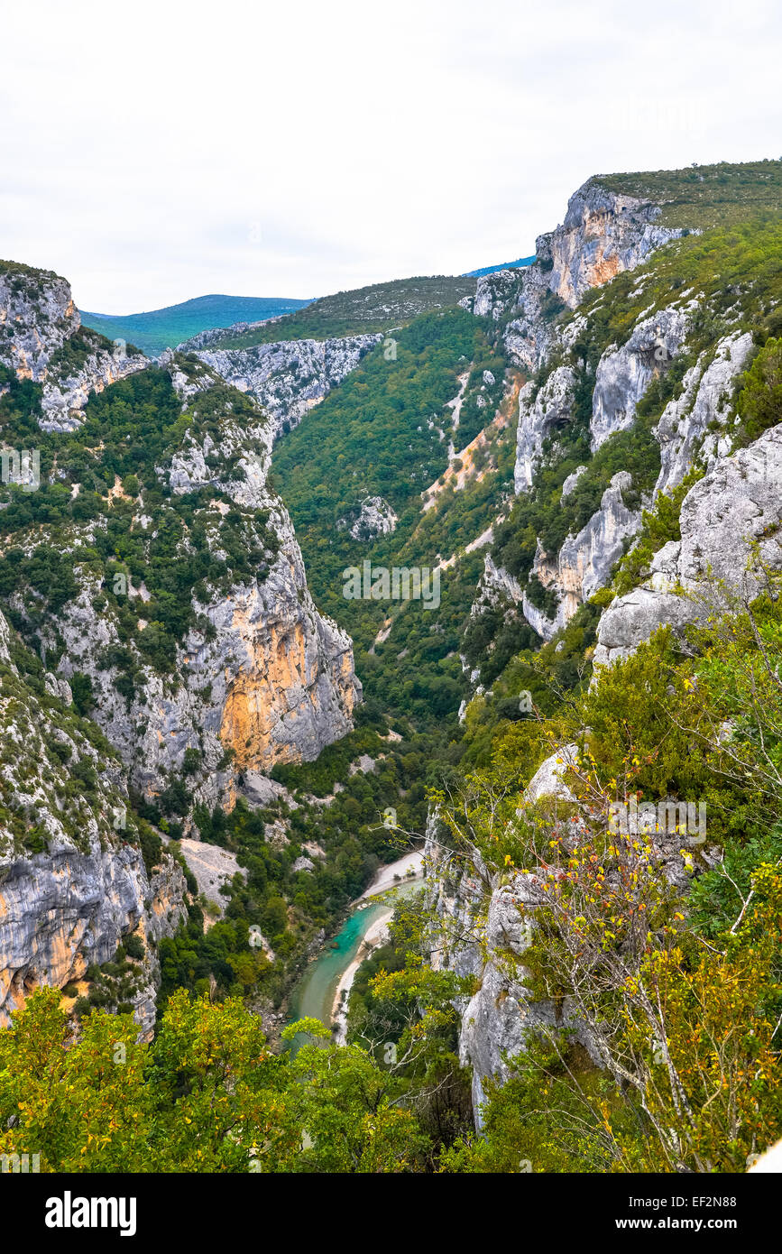 view at gorge de verdon at france Stock Photo - Alamy