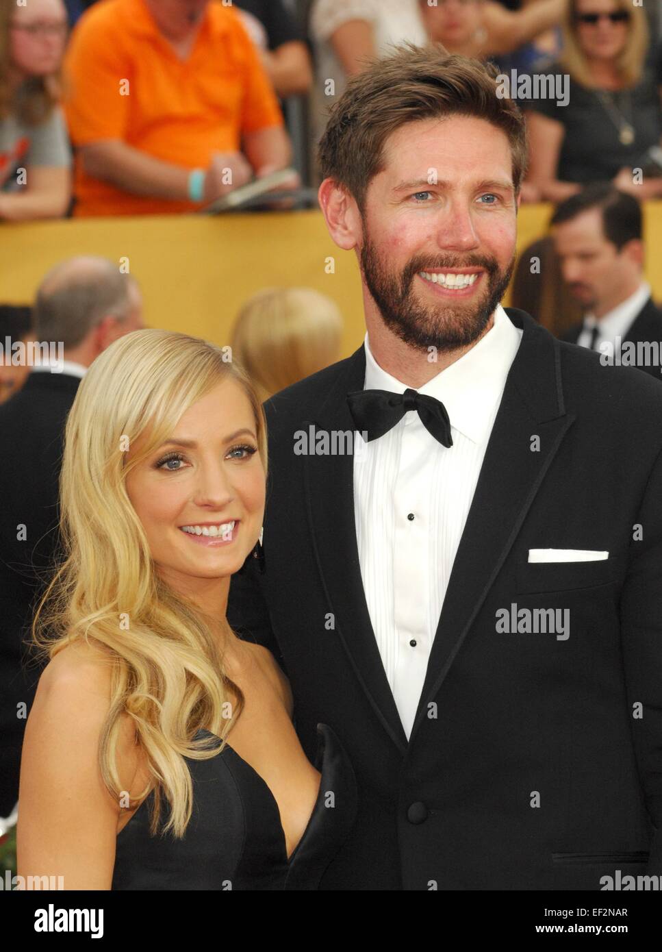 Los Angeles, CA, USA. 25th Jan, 2015. Joanne Froggatt, James Cannon at ...