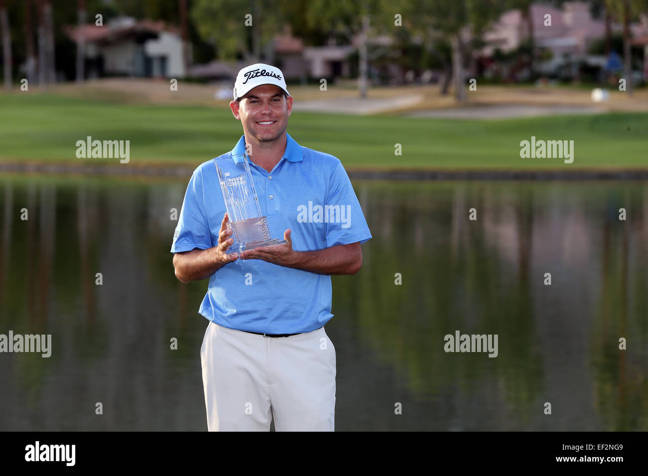 La Quinta, California, USA. January 25, 2015 Bill Haas poses with the ...