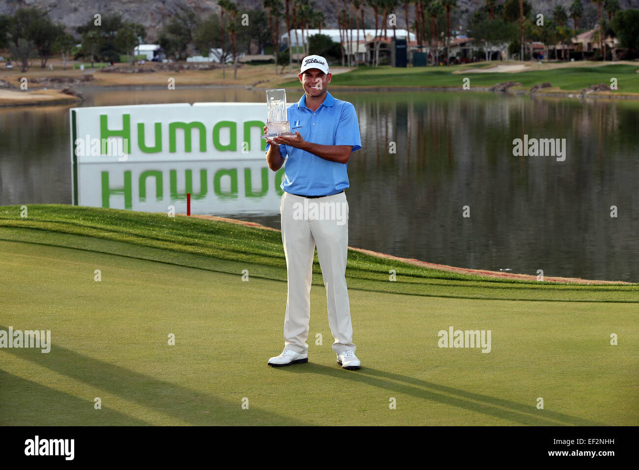 La Quinta, California, USA. January 25, 2015 Bill Haas poses with the ...