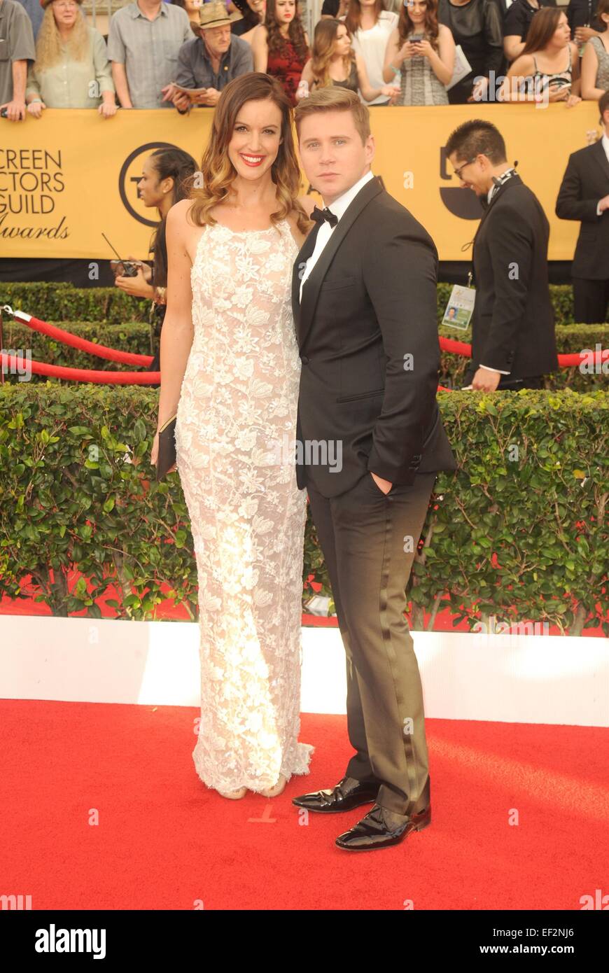 Los Angeles, CA, USA. 25th Jan, 2015. Charlie Webster, Allen Leech at ...