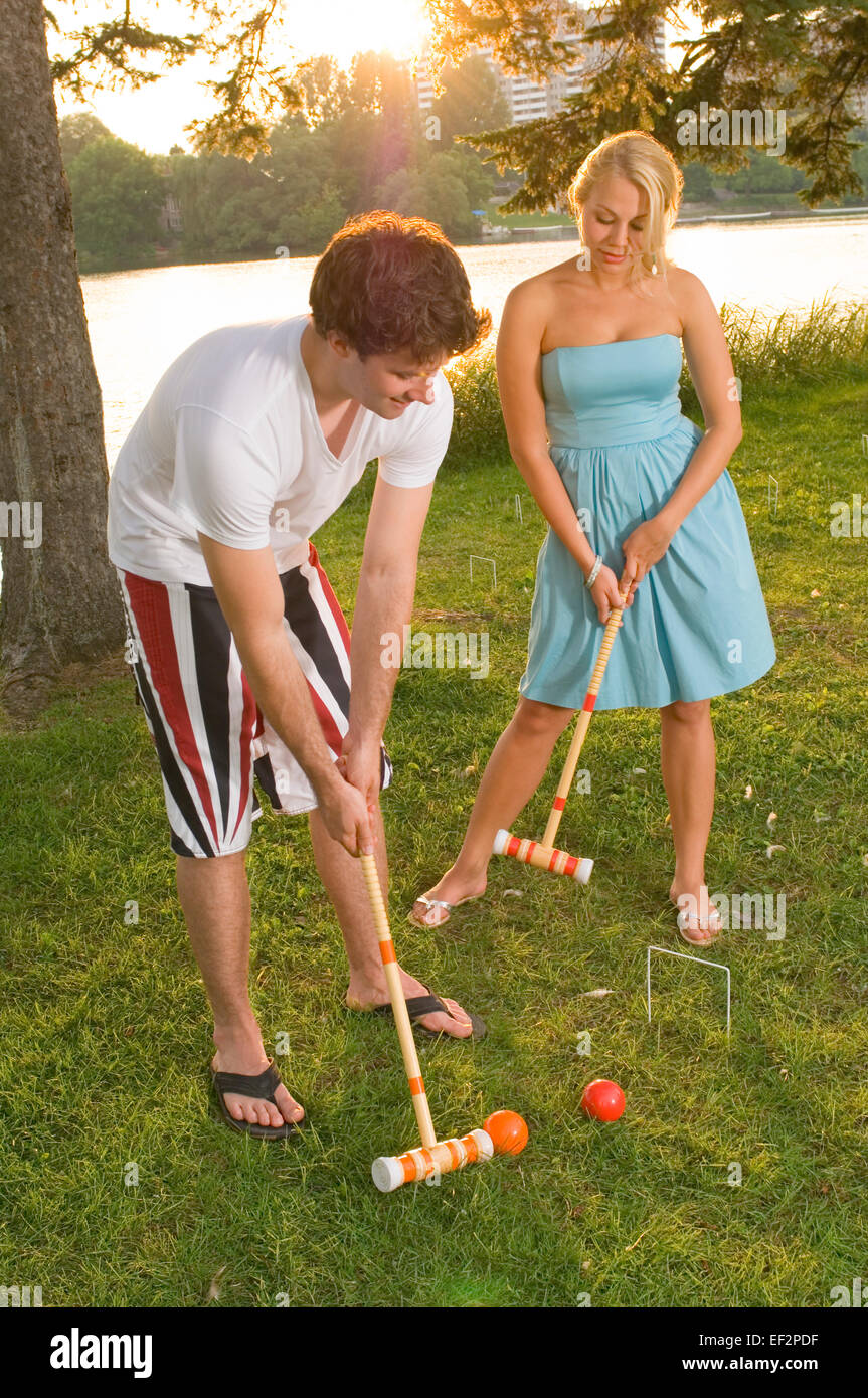 Croquet mallet hi-res stock photography and images - Alamy