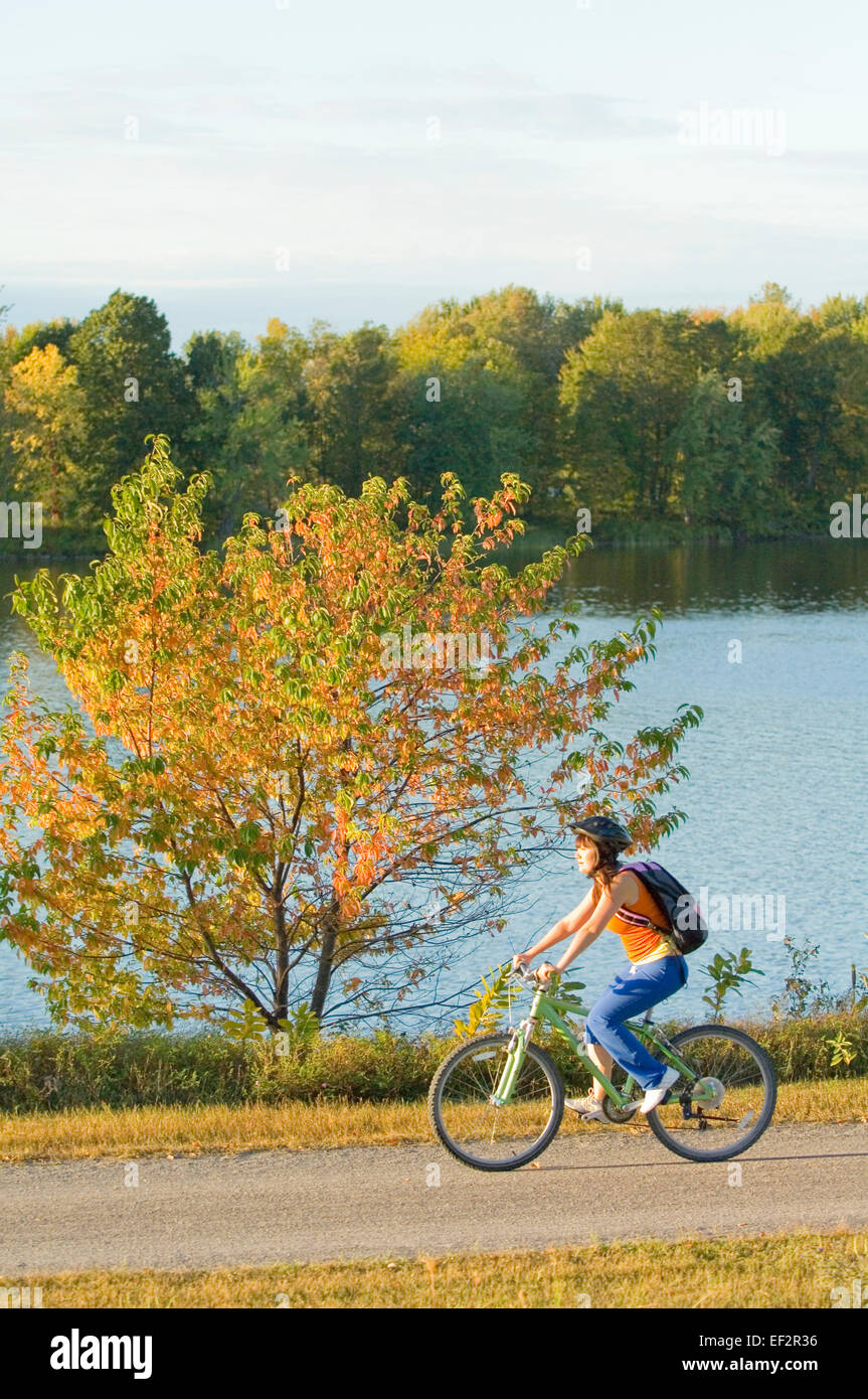 Cyclist riding on long hi-res stock photography and images - Alamy