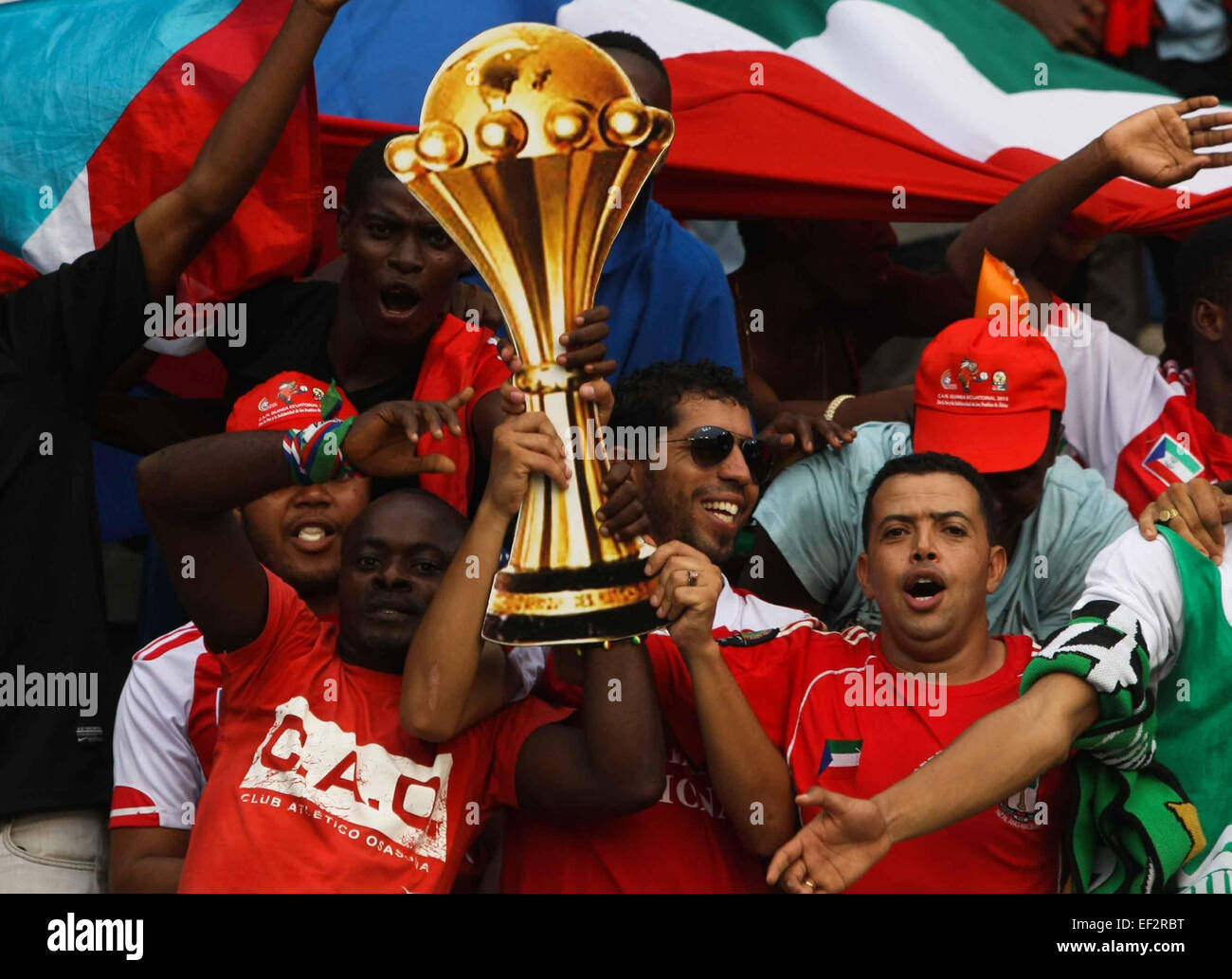 Bata, Equatorial Guinea. 25th Jan, 2015. Fans of Equatorial Guinea ...