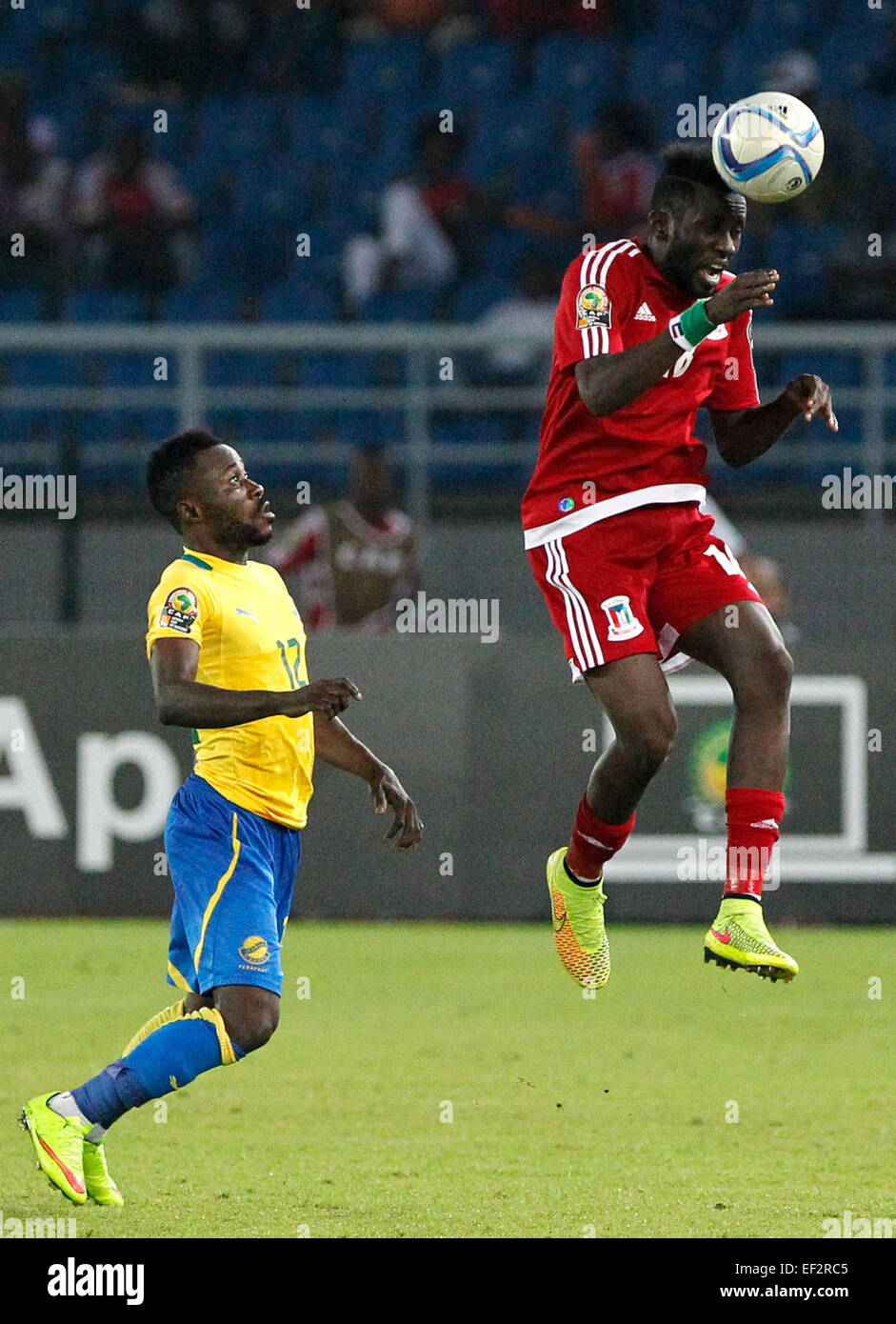 Bata, Equatorial Guinea. 25th Jan, 2015. Ellong Doualla Viera (R) of ...