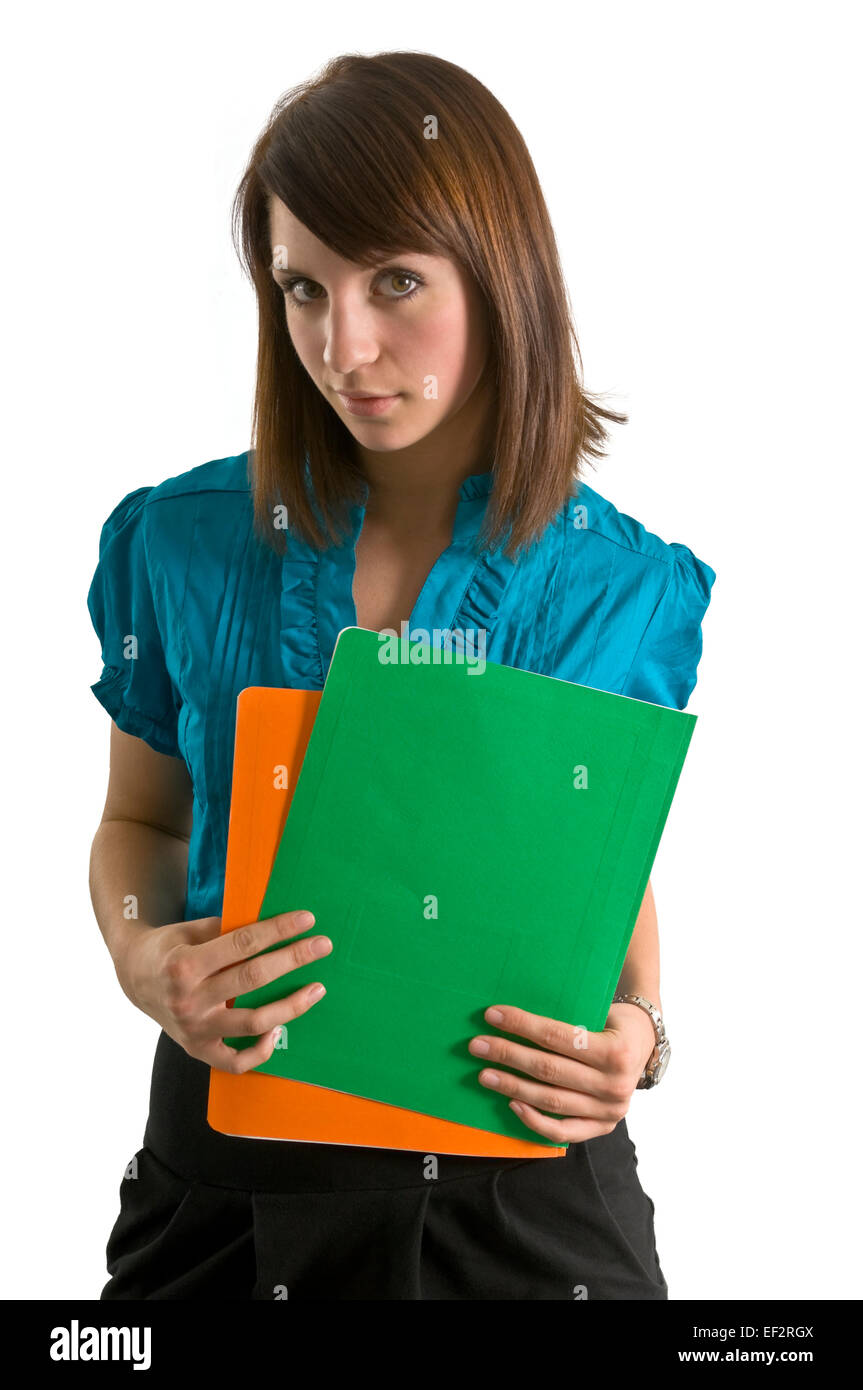 Two people holding files portrait hi-res stock photography and images ...