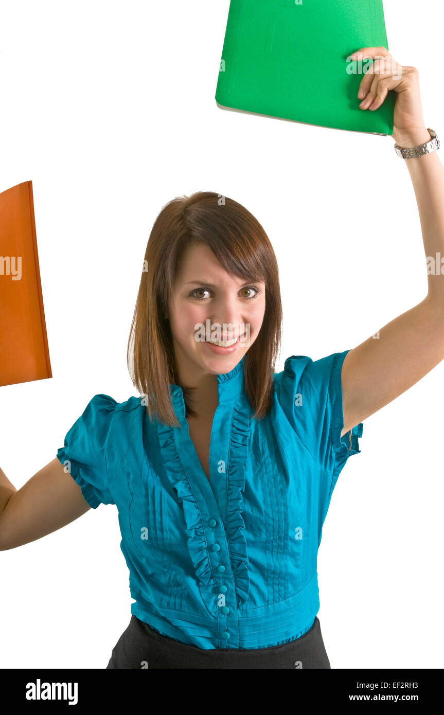 Two people holding files portrait hi-res stock photography and images ...