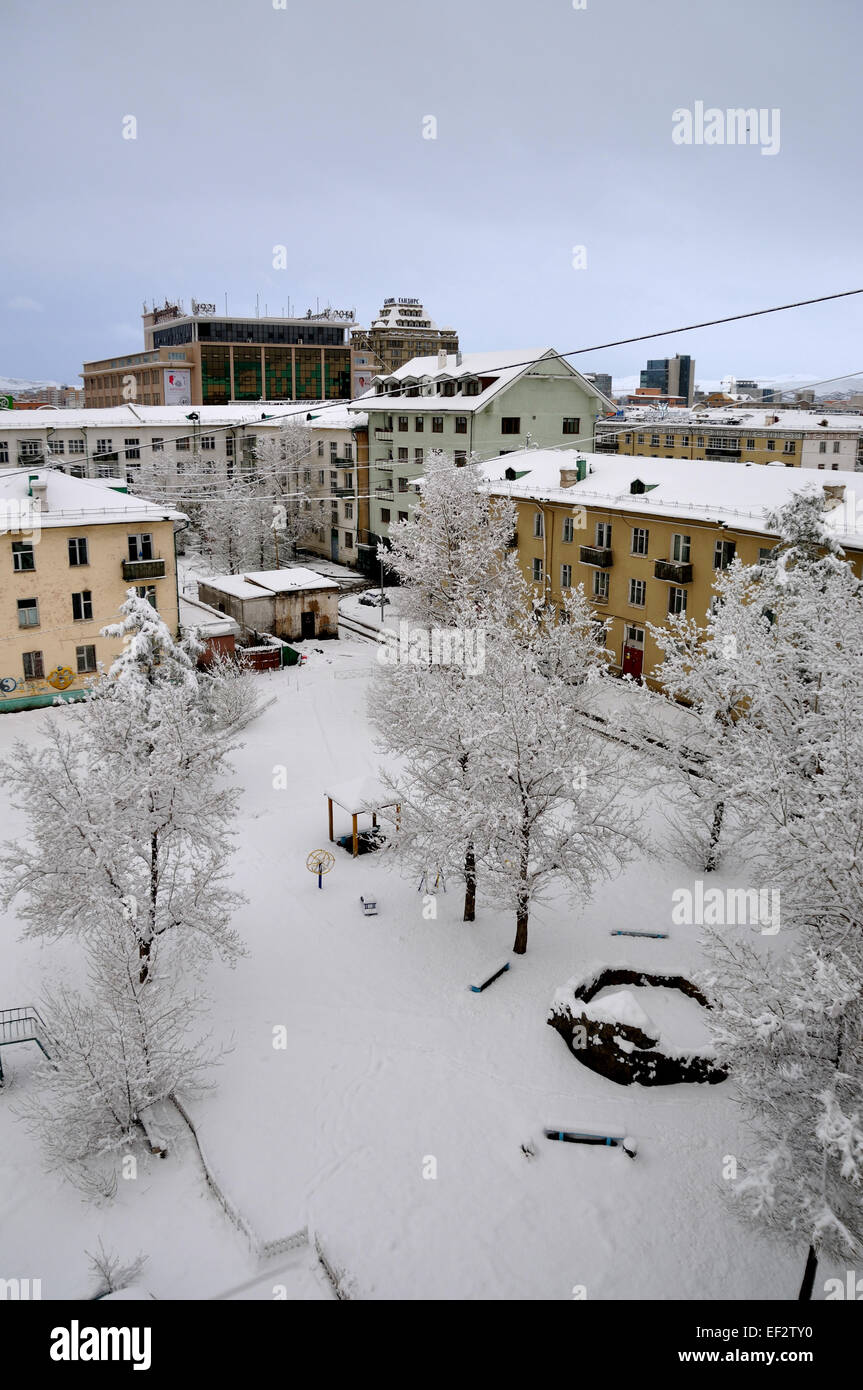 Winter Snow in Mongolia Stock Photo - Alamy