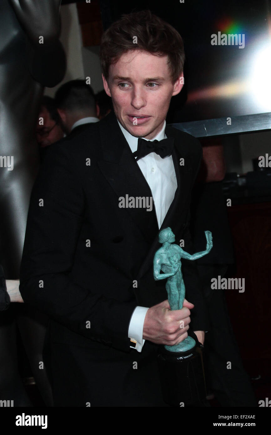 Los Angeles, California, USA. 25th Jan, 2015. Eddie Redmayne poses in ...