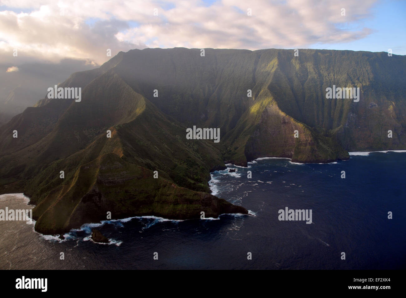 Molokai's Sea cliffs, the tallest on earth, Molokai, Hawaii Stock Photo ...