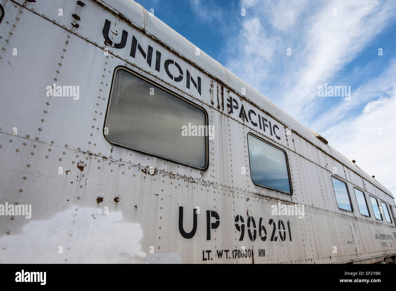 A Union Pacific train railroad passenger car Stock Photo - Alamy