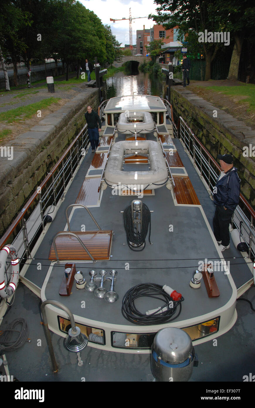 Barge on Grand Canal Dublin Ireland Stock Photo - Alamy