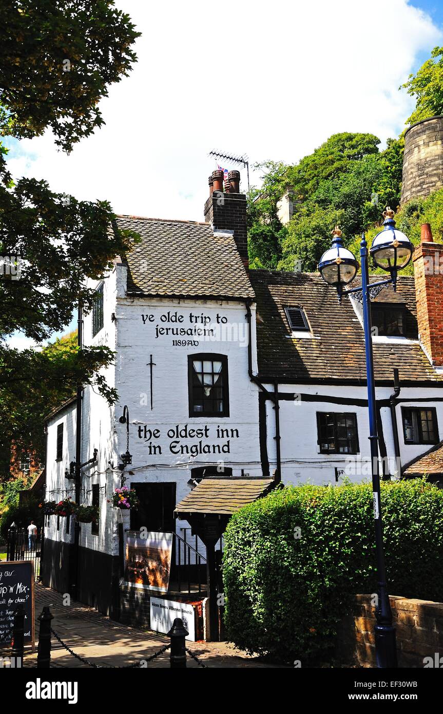 Ye Olde Trip to Jerusalem Inn situated at the foot of Castle Rock ...