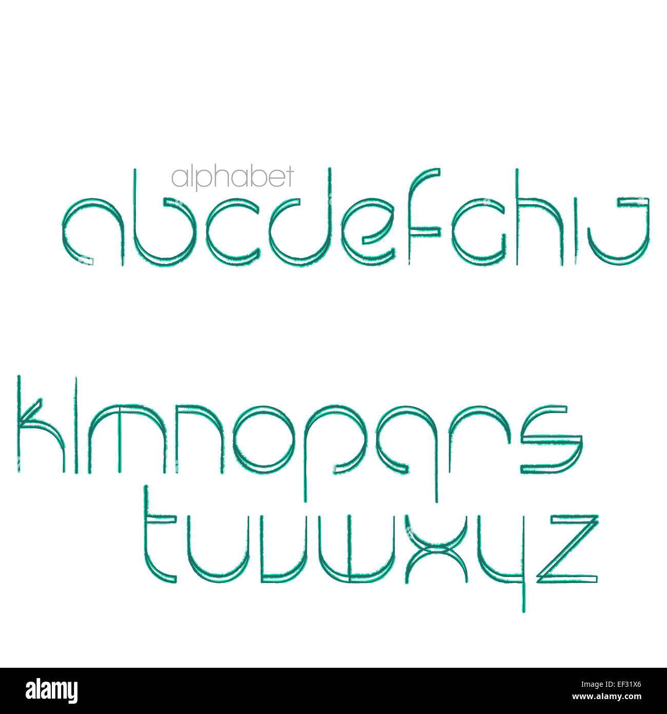 new set of ink style alphabet letters isolated on white background ...