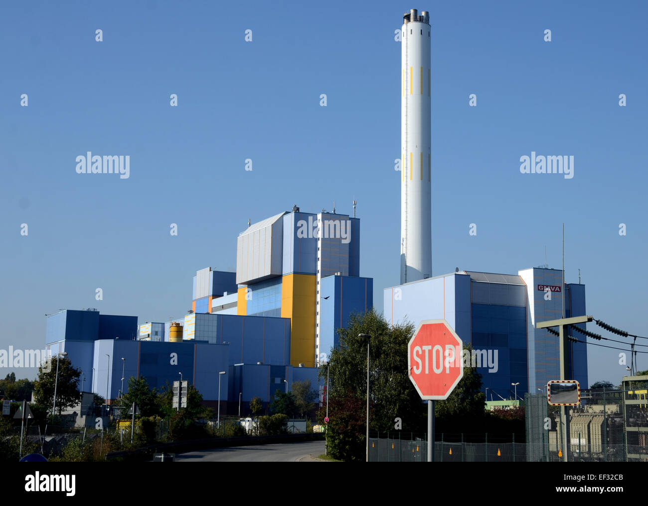 Incineration plant GMVA in Oberhausen, North Rhine-Westphalia. Photo ...