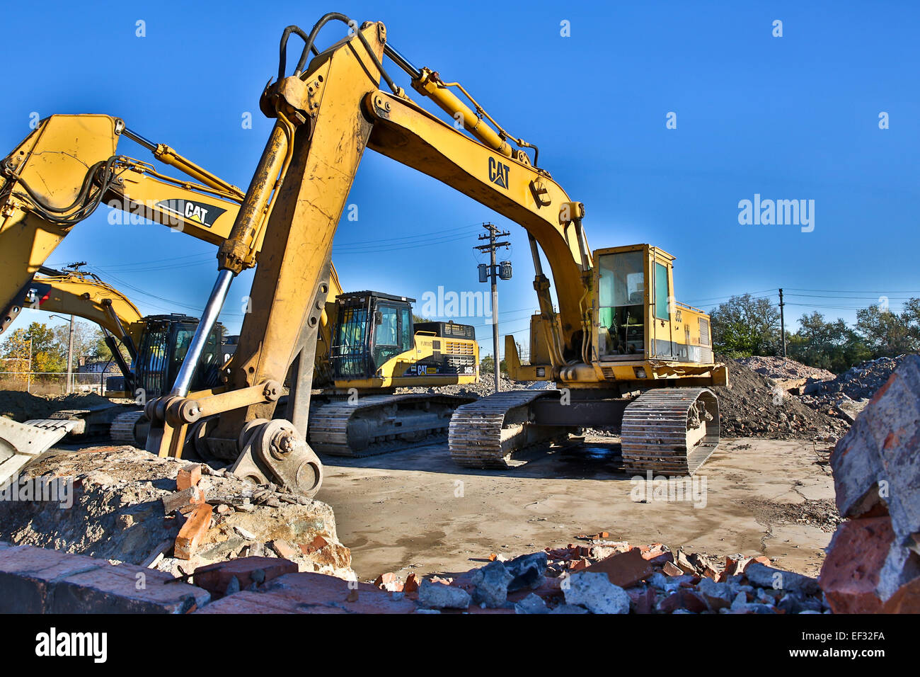 Caterpillar 235C, Detroit, MI, USA, Oct. 26, 2014 Stock Photo - Alamy