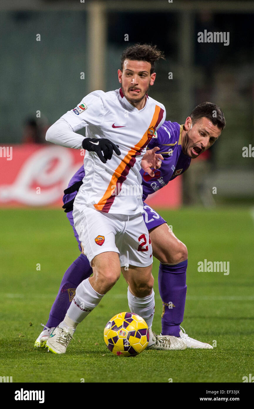 Firenze, Italy. 25th Jan, 2015. Alessandro Florenzi (Roma), Manuel ...