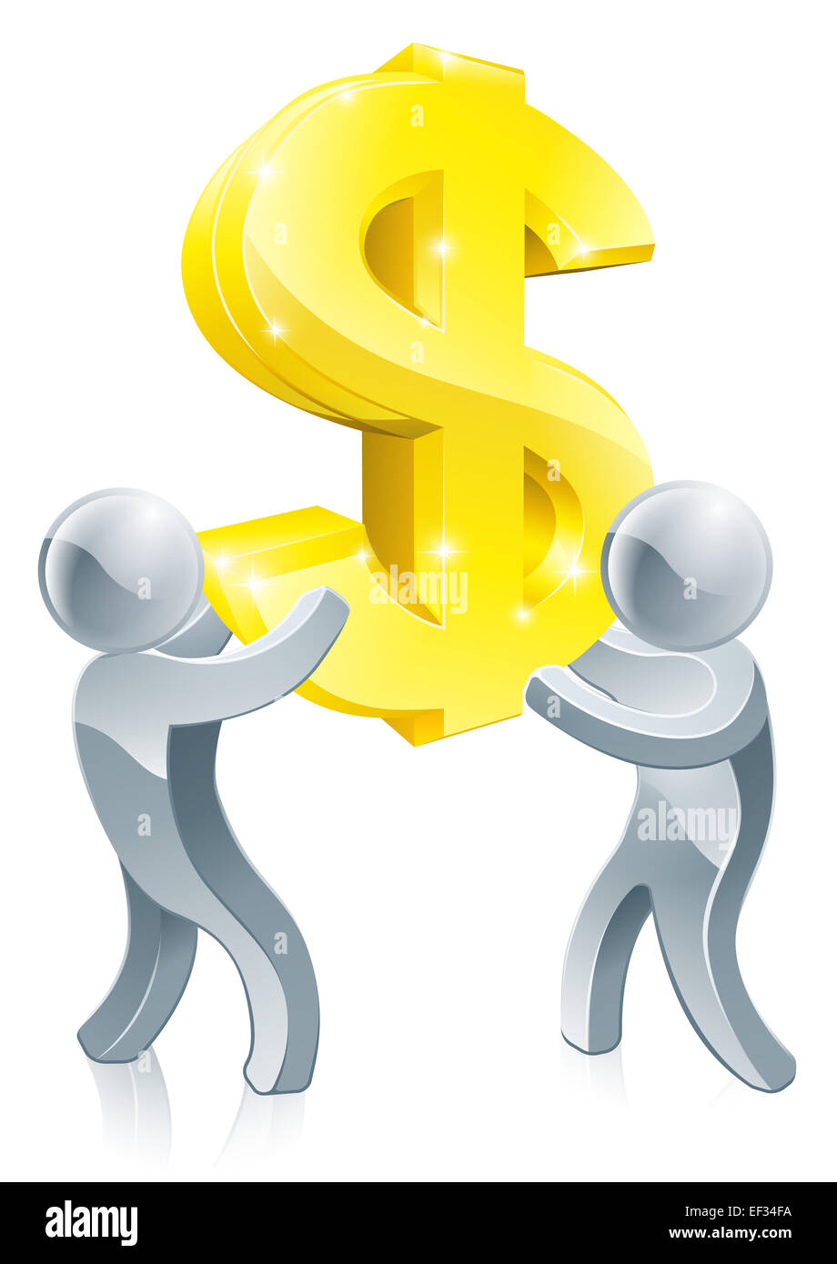 3d white people dollar sign High Resolution Stock Photography and ...