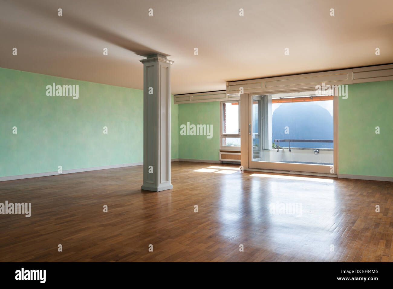 Interior, apartment empty in style classic, large room Stock Photo - Alamy