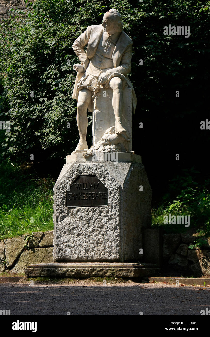 Monument of William Shakespeare in Weimar. It is the only one on the ...