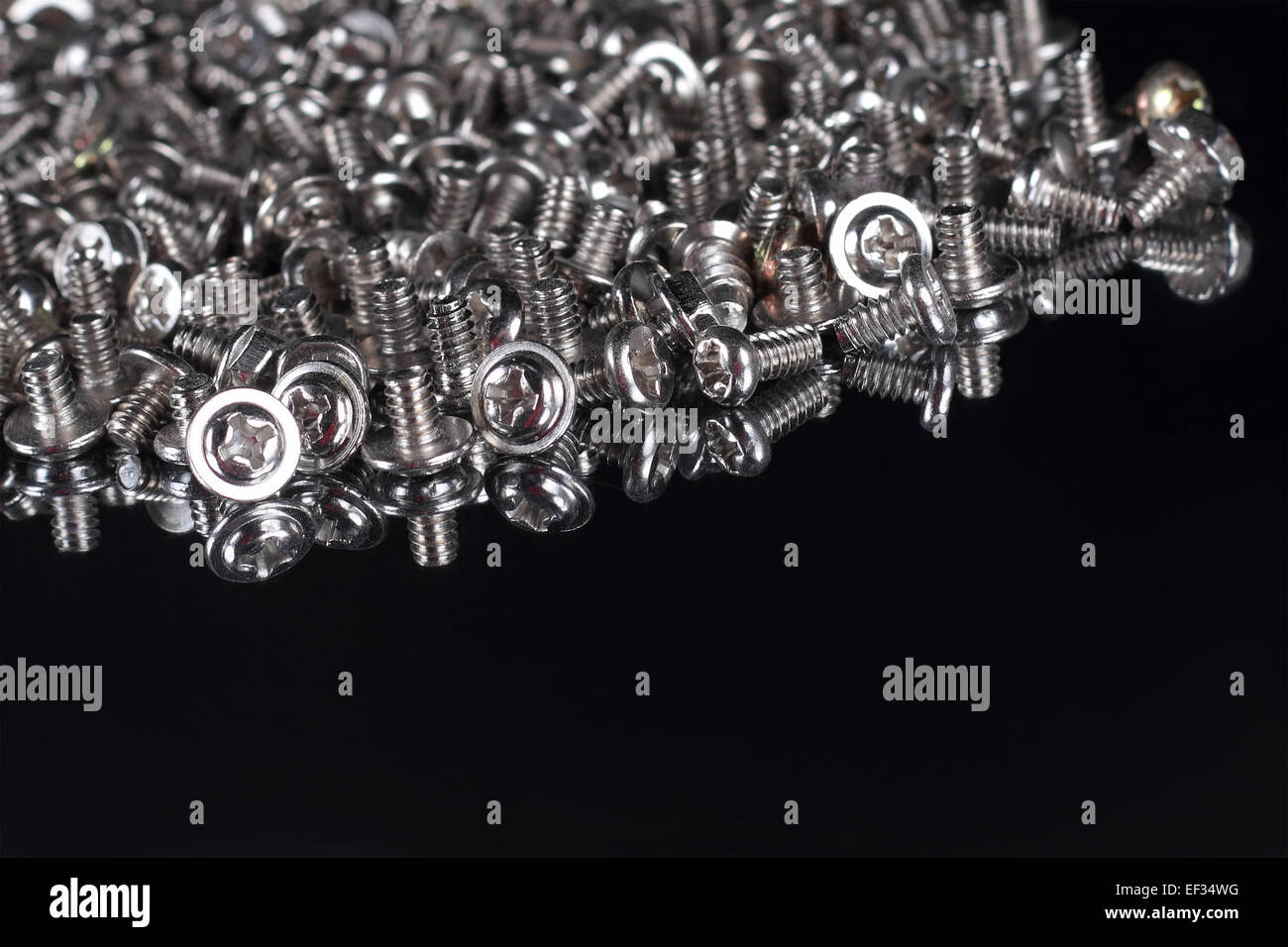 Set of the small computer screws of the different size and appointment ...