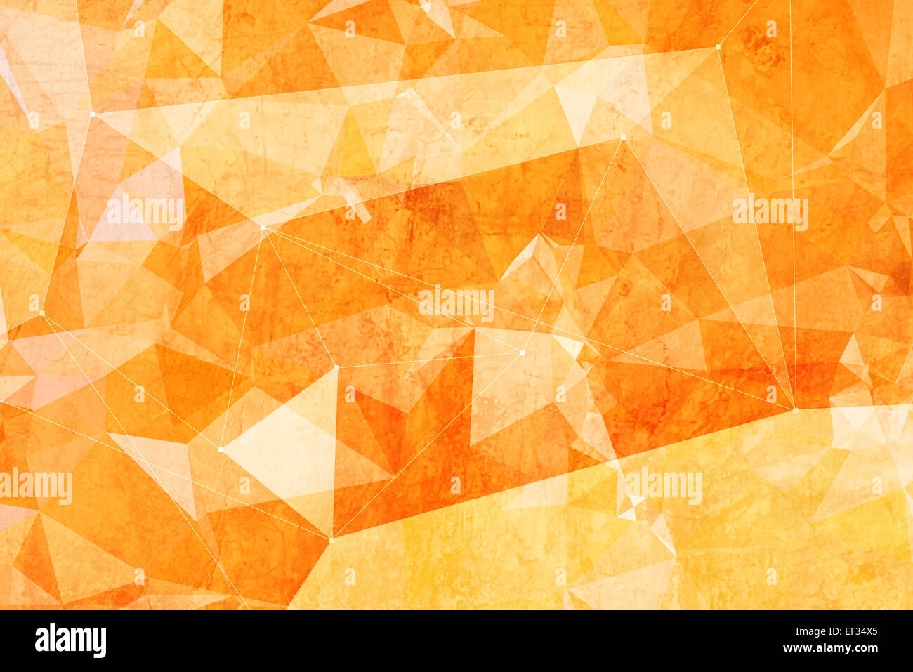 Modern Graphic Low Poly Orange Triangular Polygons over Grunge Texture ...