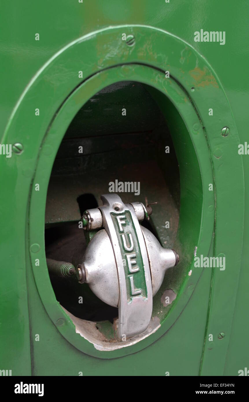 Vintage diesel oil fuel filler cap Stock Photo - Alamy