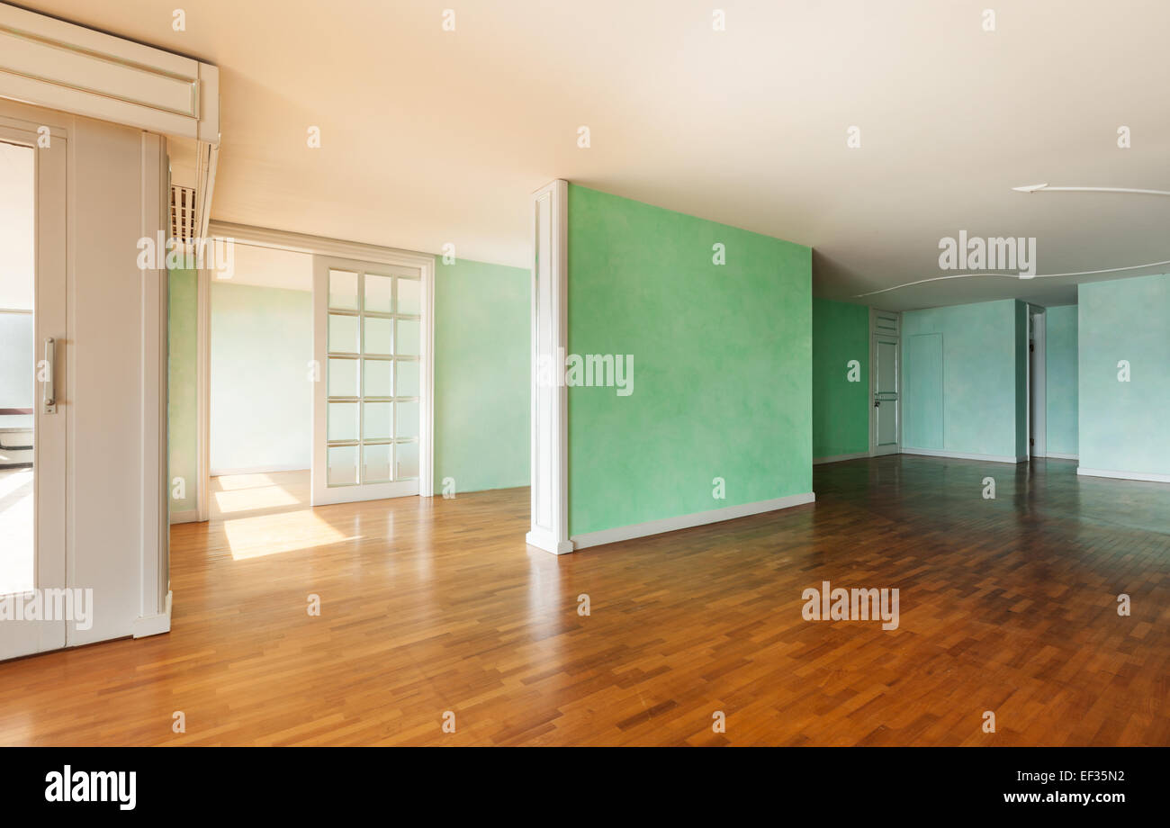 Interior, empty apartment in style classic, large room Stock Photo - Alamy
