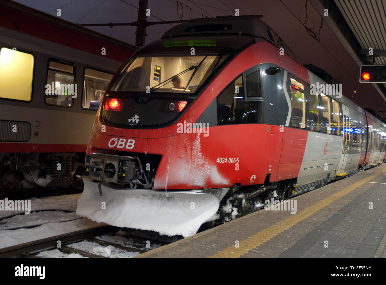 The ÖBB 4024 train at Innsbruck Hauptbahnhof showcases the modern ...
