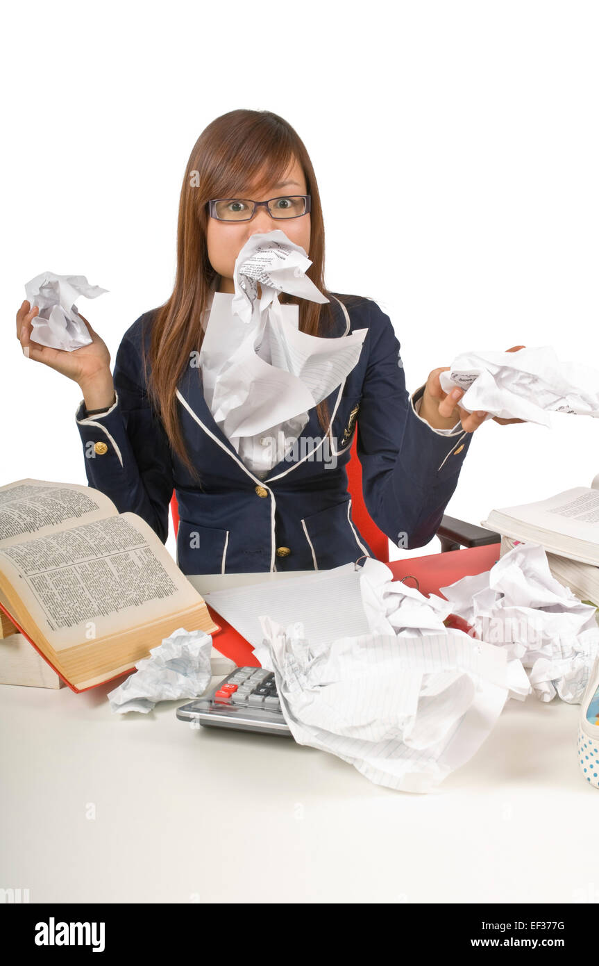 Unhappy female teenage student hi-res stock photography and images - Alamy