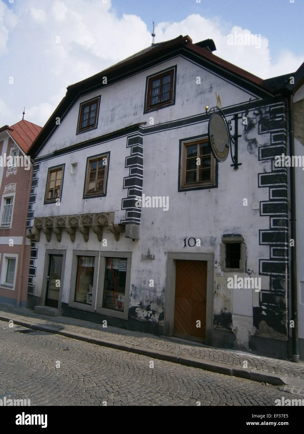 Freistadt, Austria, Salzgasse 10 is a well-preserved historic building ...