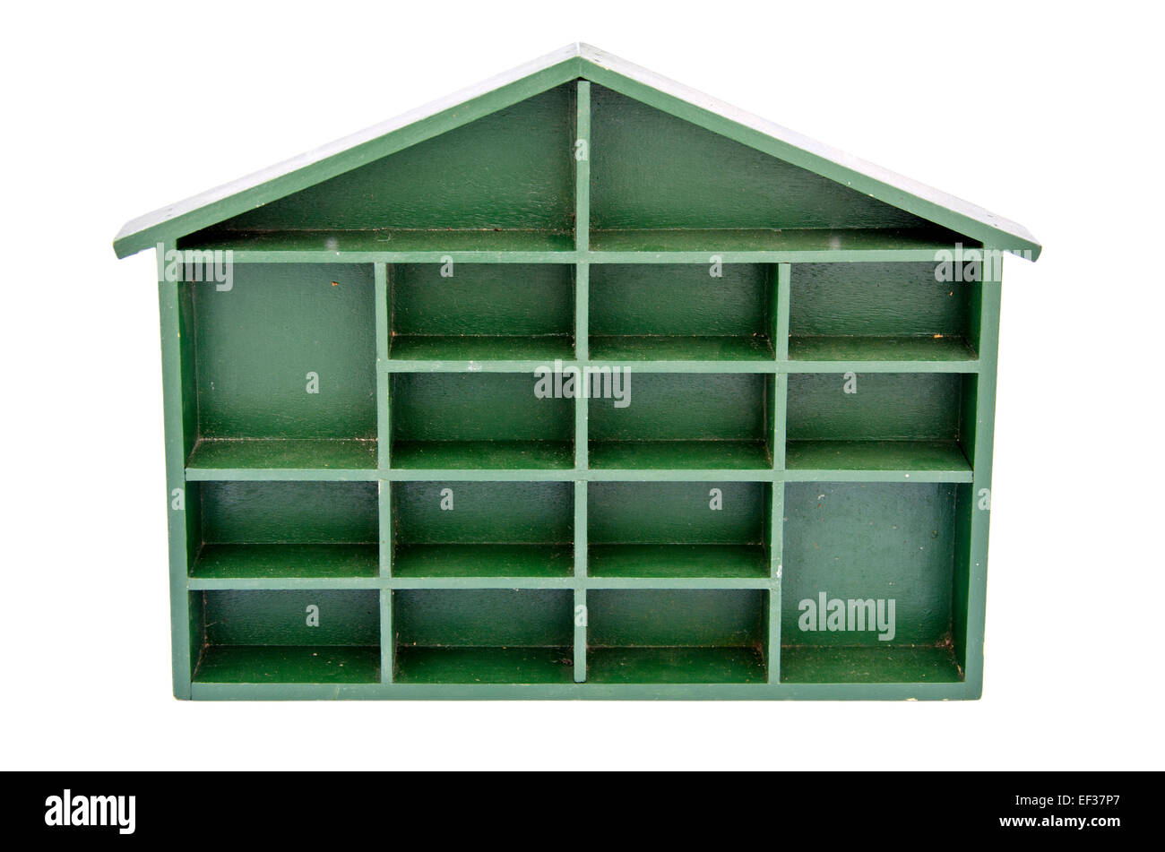 green small wooden empty box isolated on white background Stock Photo ...