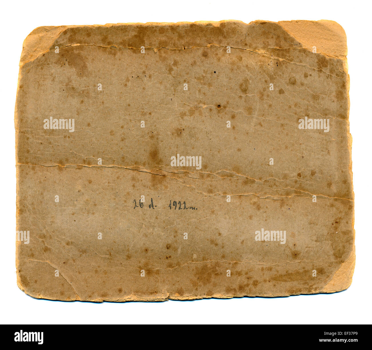 old photos grunge paper card back isolated on white Stock Photo - Alamy