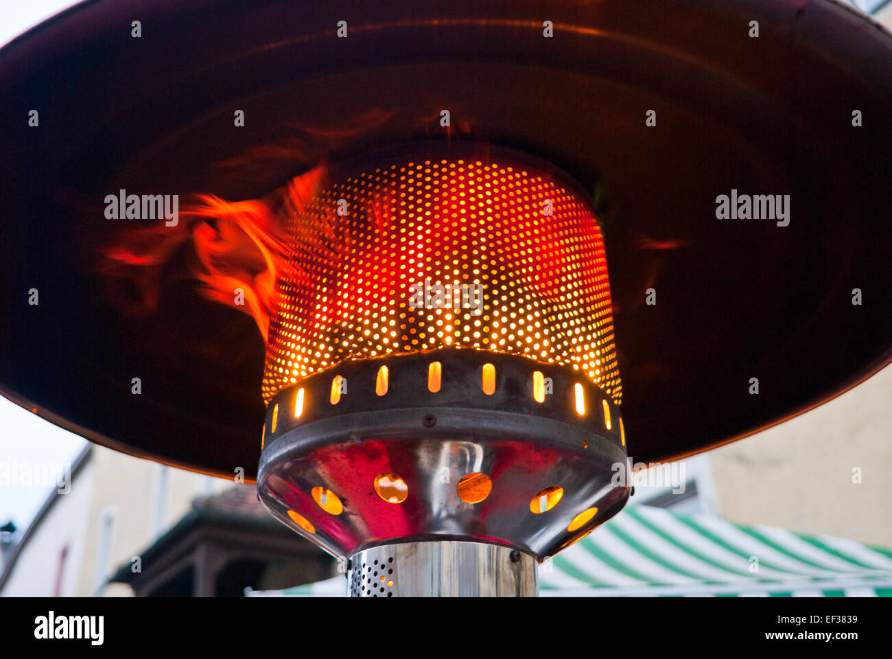 Gas-powered Heat Lamp, Hall in Tirol Stock Photo - Alamy