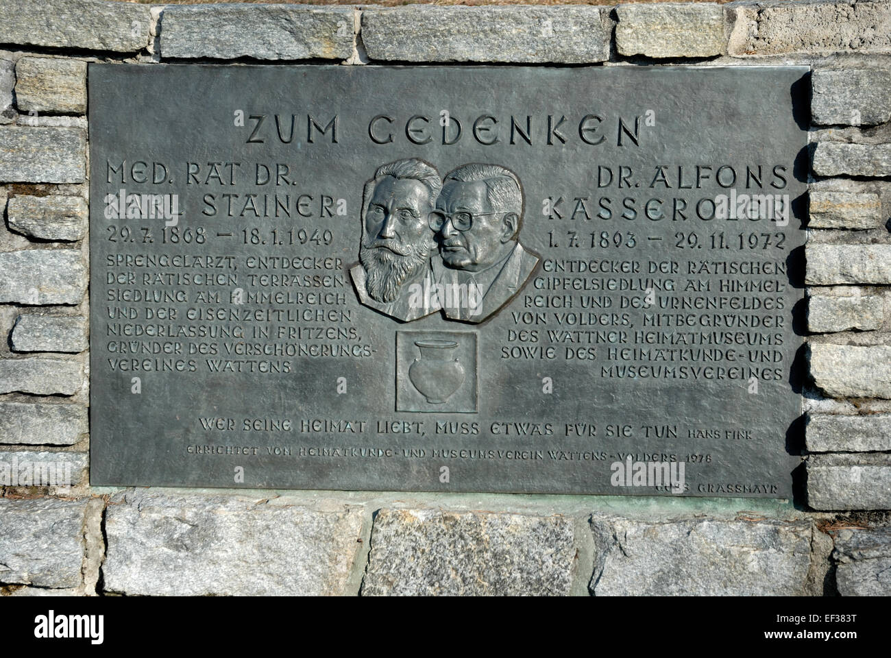 Gedenktafel karl stainer hi-res stock photography and images - Alamy
