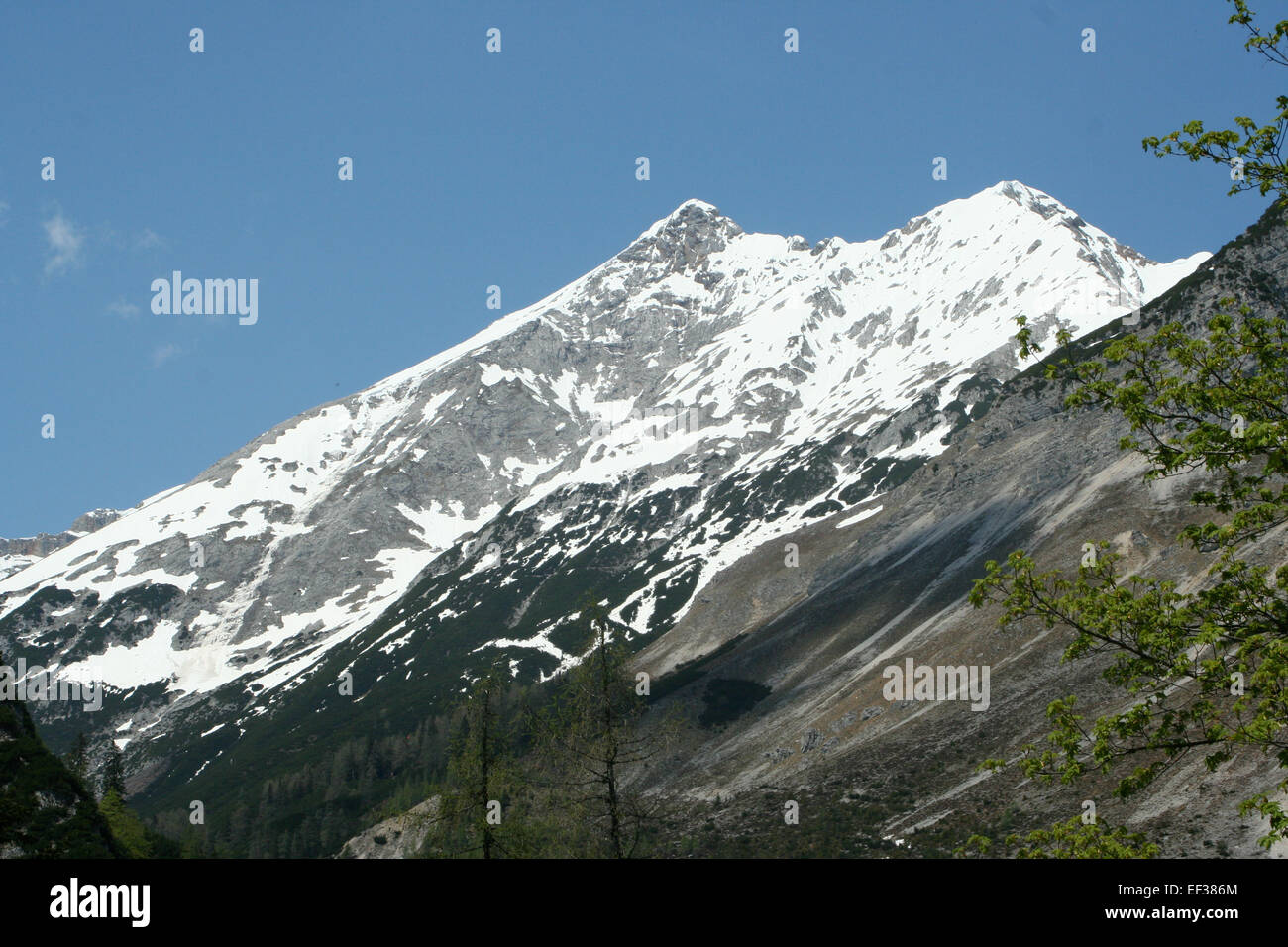 The Grosser and Kleiner Lafatscher, two notable peaks in the Tux Alps ...
