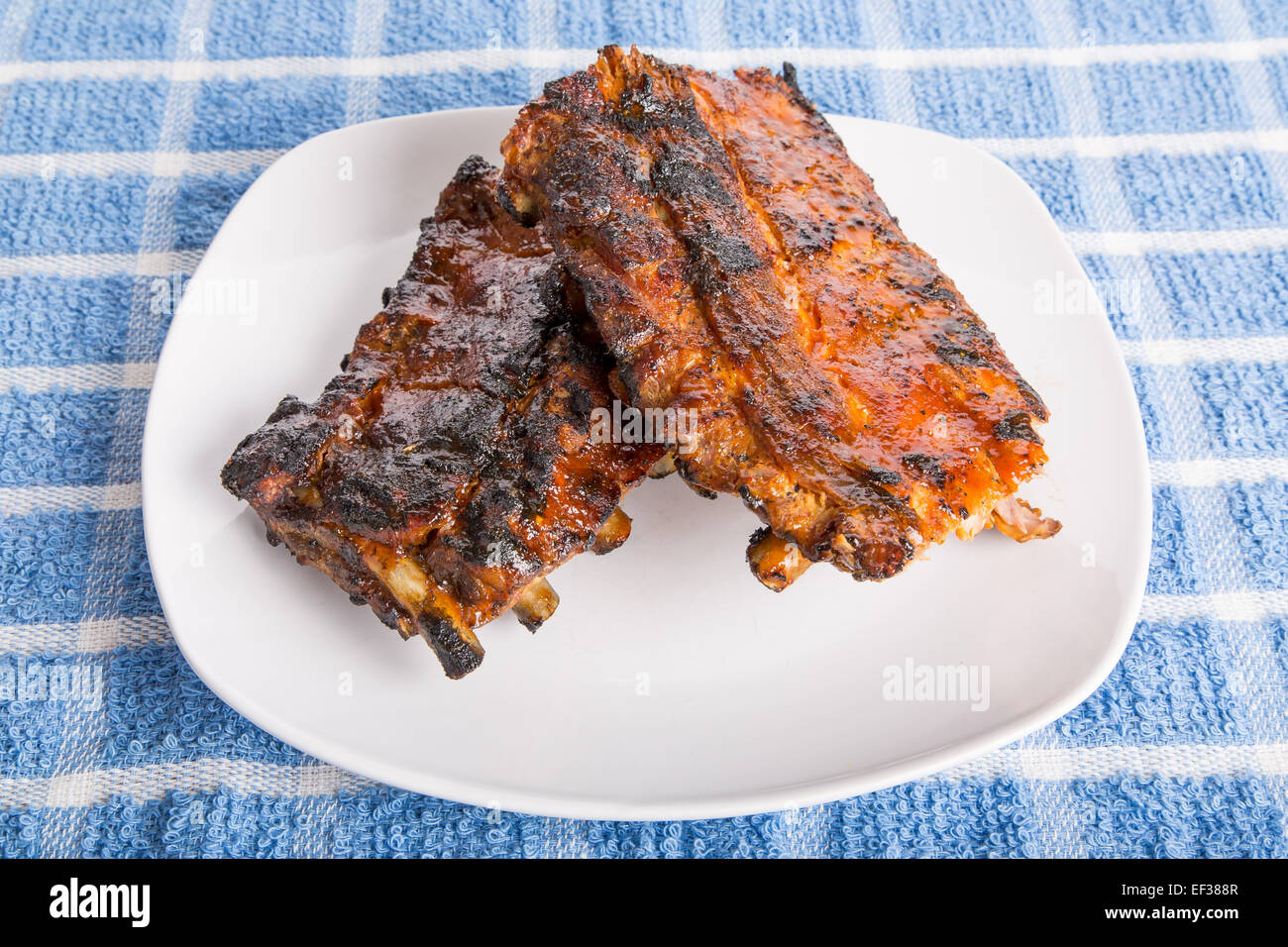 Pork rib bones on white hi-res stock photography and images - Alamy
