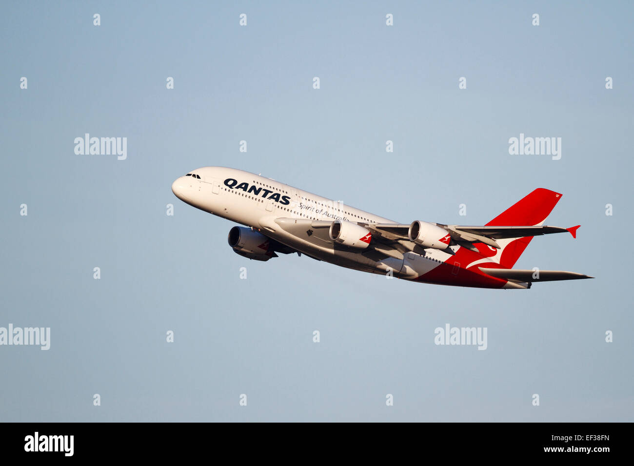 VH-OQF Qantas Airbus A380 842 plane, Surrey, England, UK Stock Photo ...