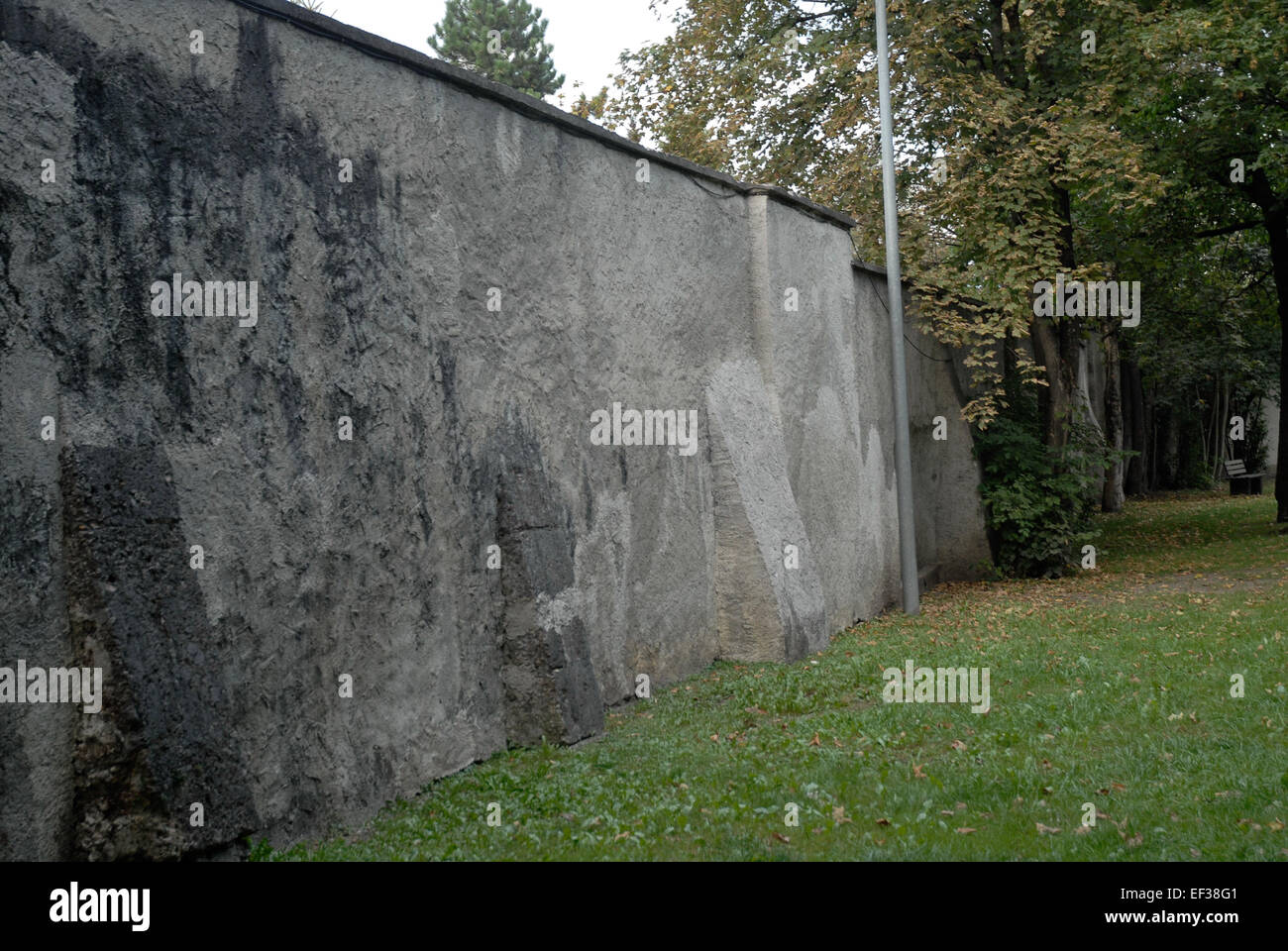 The boundary wall of the former Stiftgarten in Hall in Tirol, Austria ...