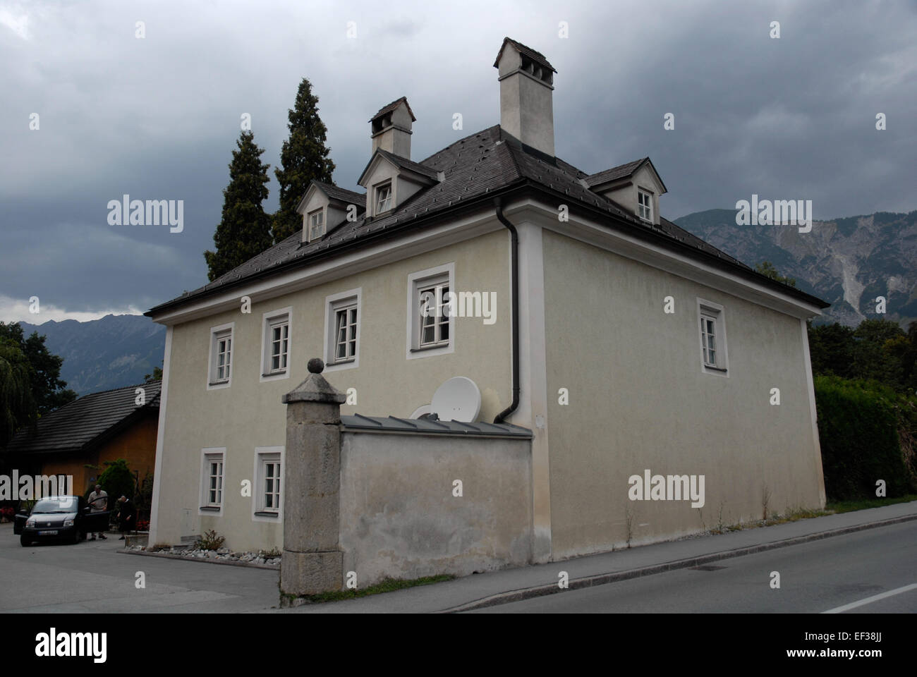 Haus Bruckergasse 17,17a in Hall in Tirol, Austria, is part of the town ...