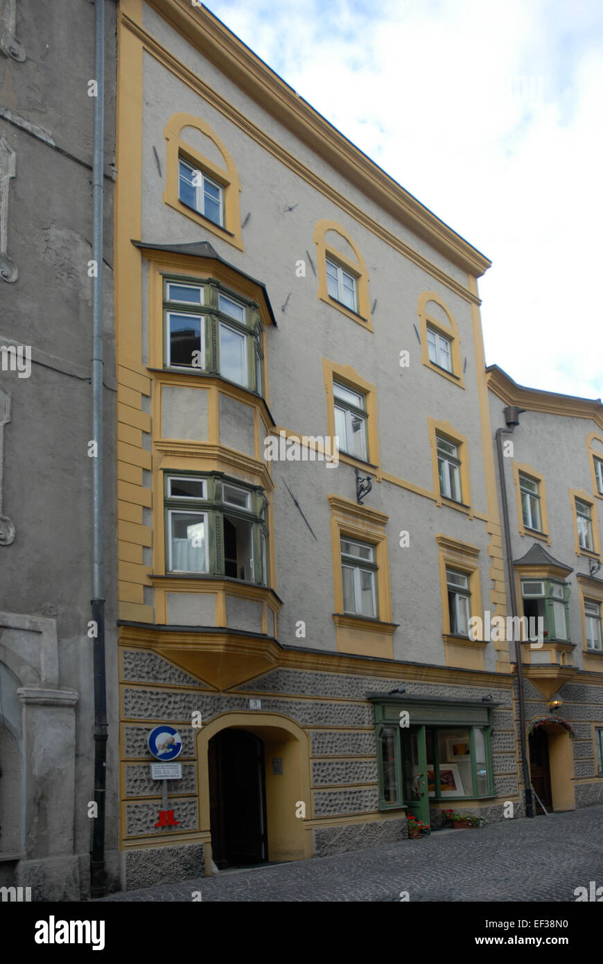 Haus Milser Straße 3 in Hall in Tirol, Austria, a well-preserved ...