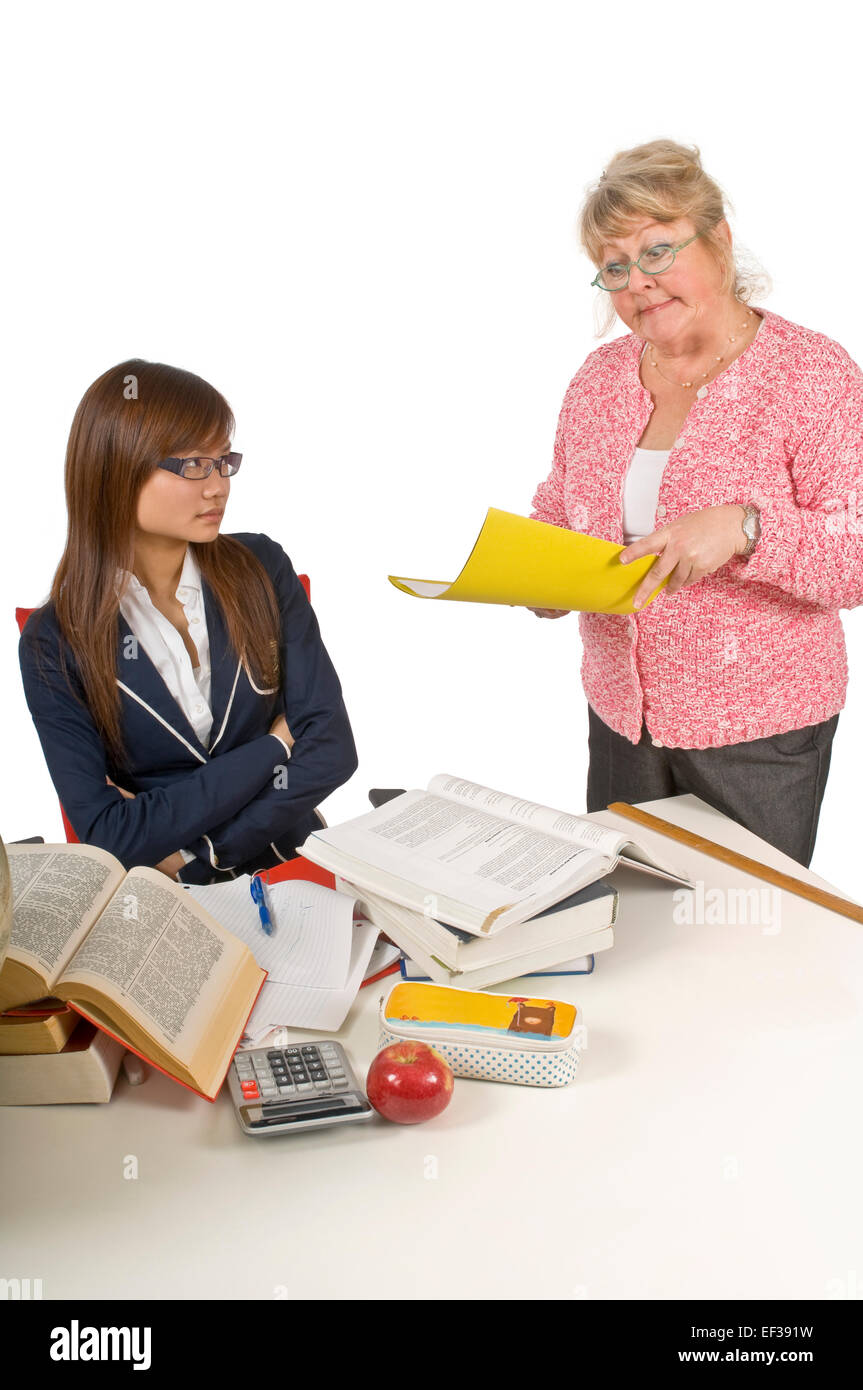 Teacher reprimanding student hi-res stock photography and images - Alamy