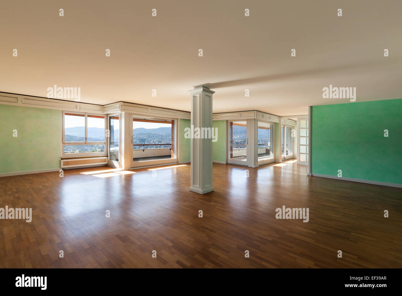 Interior, empty apartment in style classic, large room Stock Photo - Alamy