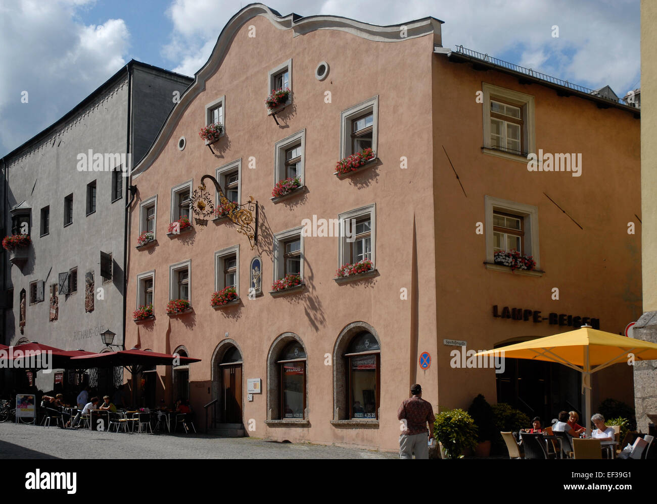 A historic house located on Oberer Stadplatz in Hall in Tirol ...