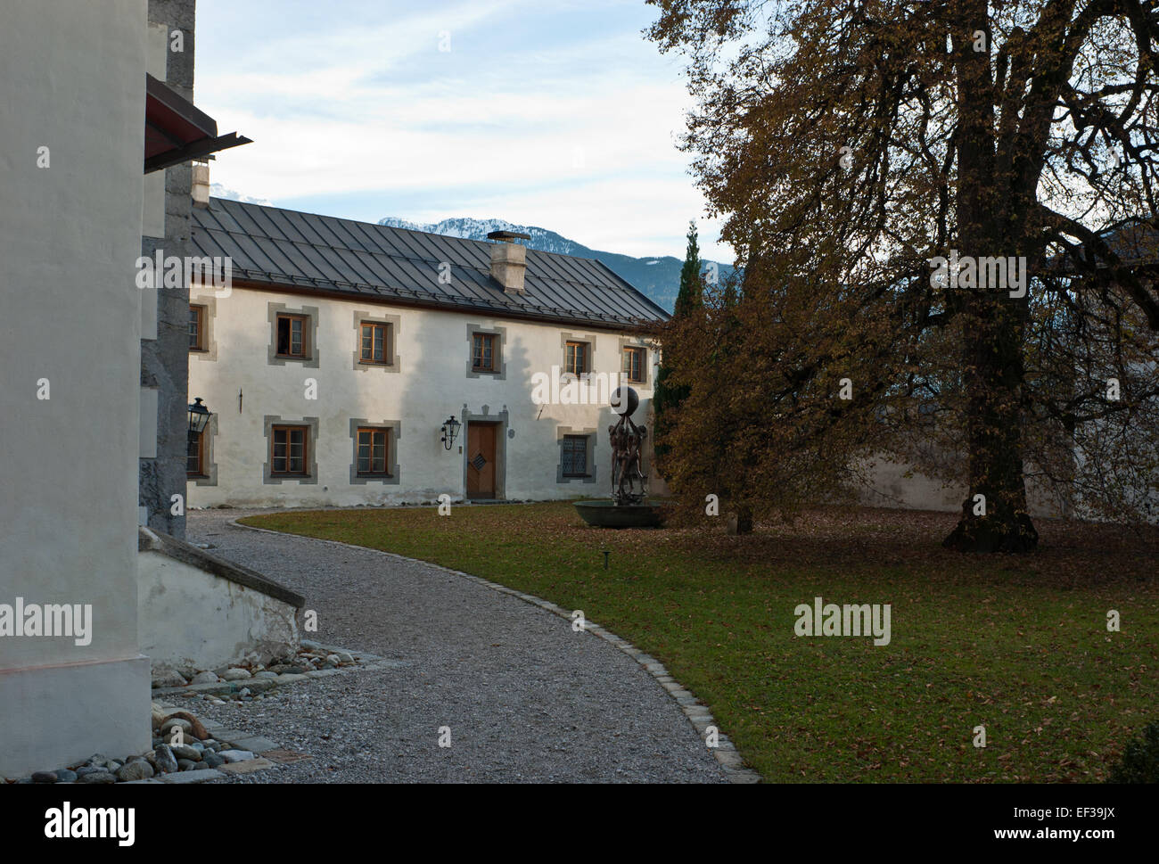 Court of Schloss Sigmundslust, Vomp, Tyrol, Austria, historical castle ...