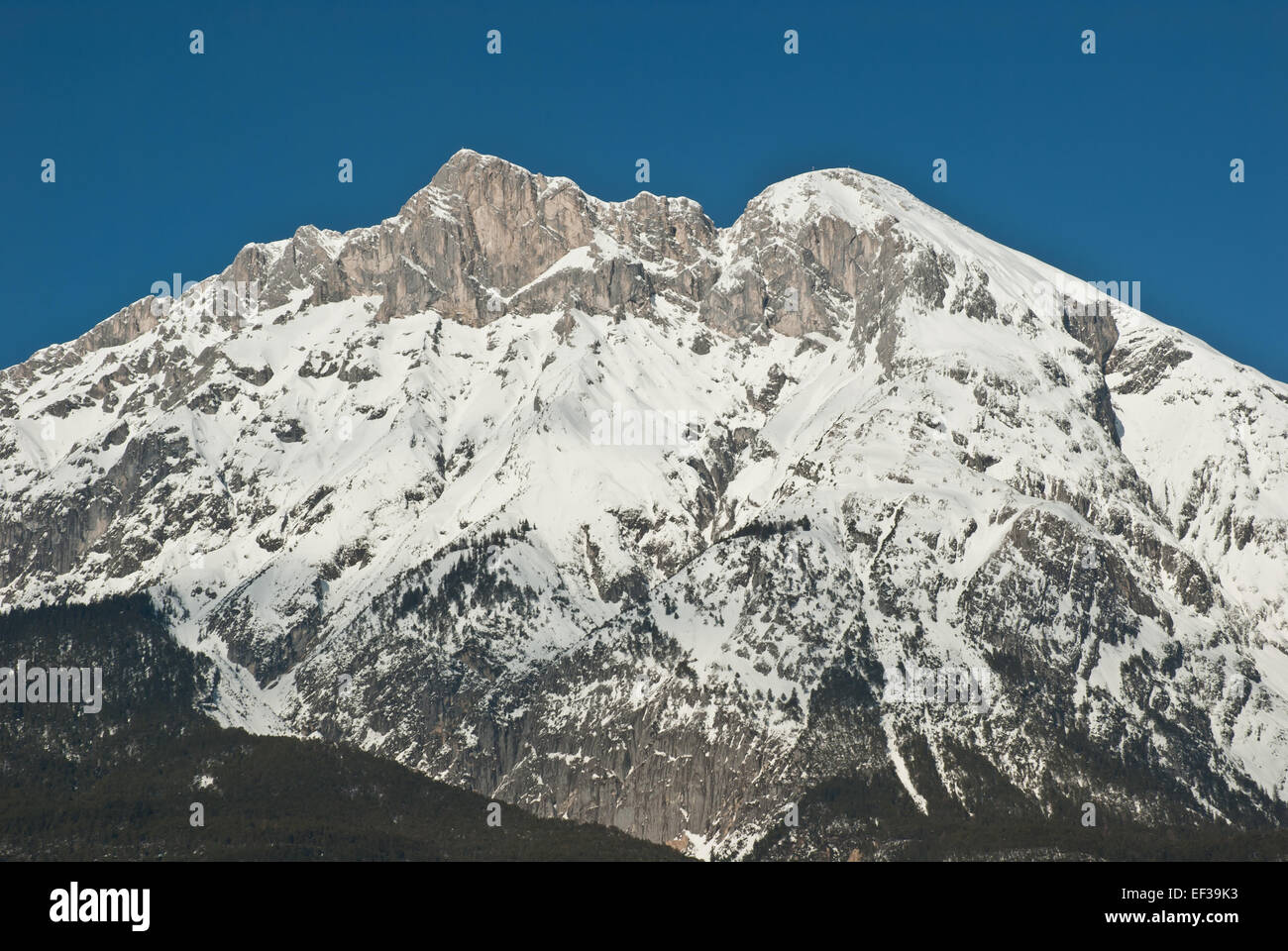 Hohe Munde, viewed from the southwest, is one of the prominent peaks in ...