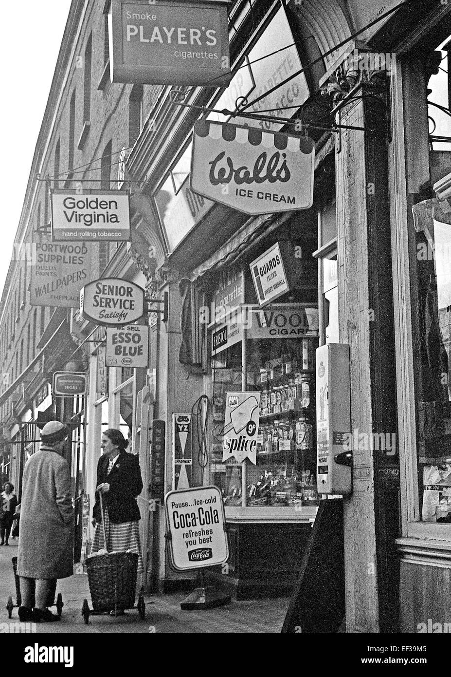 Signs on street Black and White Stock Photos & Images - Alamy