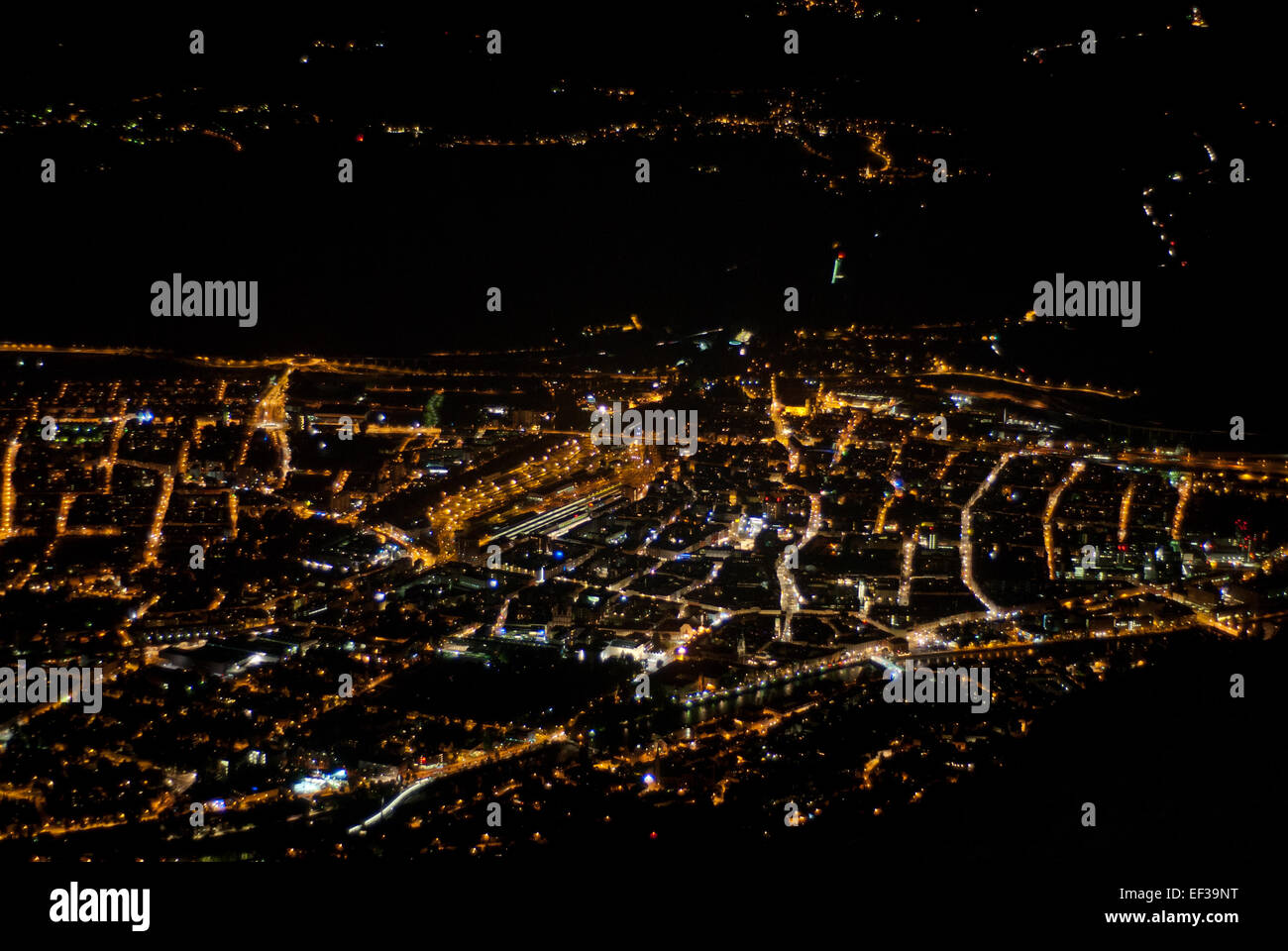 Innsbruck at night, as viewed from Seegrube, offers a breathtaking ...